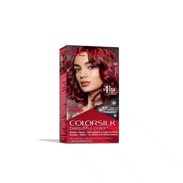 Tinte Revlon Colorsilk beautiful color con keratina (#660 Rojo Cereza ...