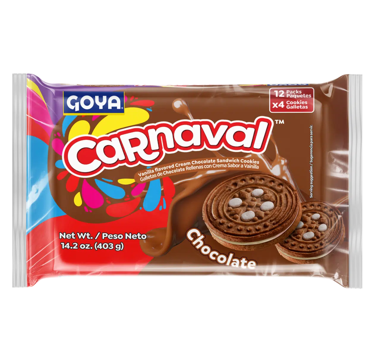 GALLETAS CARNAVAL CHOCOLATE, PAQUETE 403G (GOYA) - Unisource Solutions